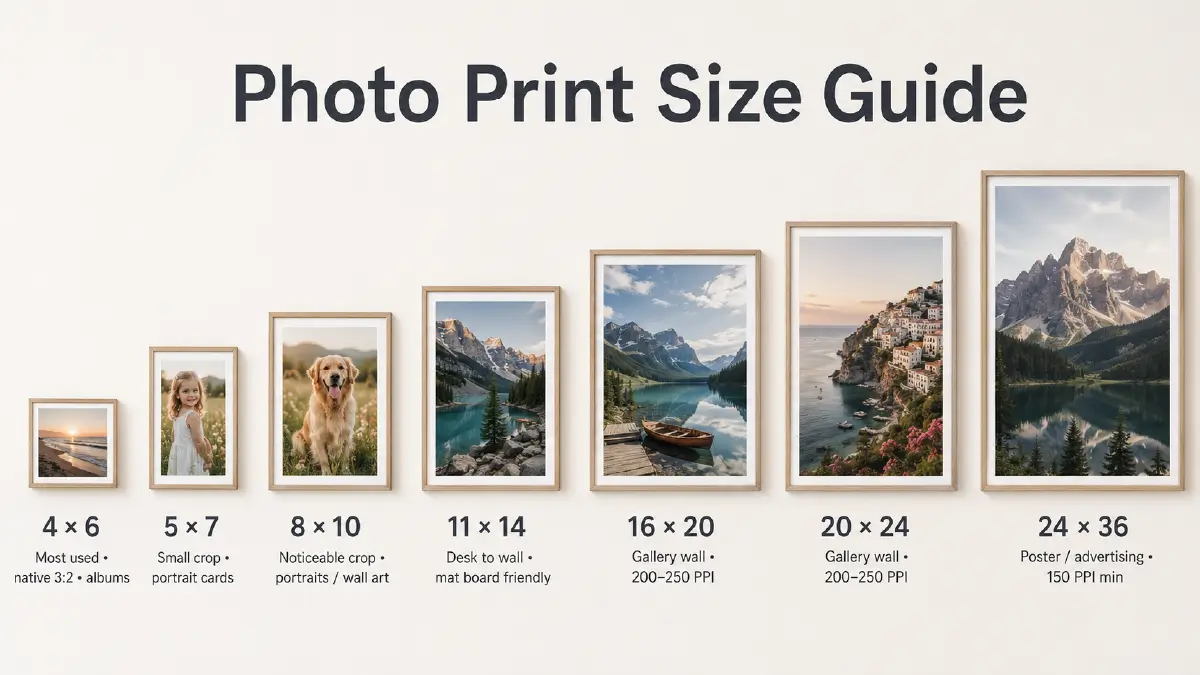 Standard Photo Sizes Guide: Frame, Ratio, Resolution, and More!