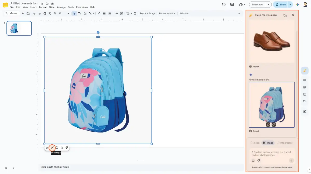 How to Remove Background from Picture in Google Slides